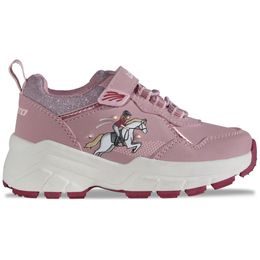 Sneaker Lotto, Kinder, Gr. 26, rosa (dunkelrose, rose), Synthetik, Textil, mehrfarbig, Schuhe, - mit Leuchtelementen