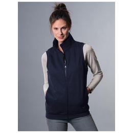 Steppweste TRIGEMA "TRIGEMA Weste aus bequemem Sweat-Material", Damen, Gr. 4XL, blau (navy), 70% Baumwolle, 30% Polyester, Westen