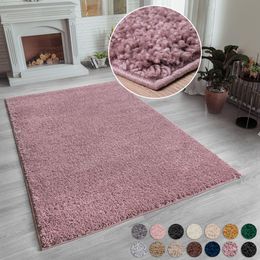 Hochflor-Teppich my home "Shaggy 30" Gr. 7, braun (mahagoni), B:240cm H:30mm L:320cm, Kunstfaser, Teppiche, Teppich, Uni Farben, besonders weich und kuschelig, Kundenliebling