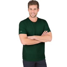 T-Shirt TRIGEMA "TRIGEMA T-Shirt aus 100% Biobaumwolle", Herren, Gr. L, grün (tanne, c2c), 100% Baumwolle (Bio-Baumwolle kbA), Basic, Shirts