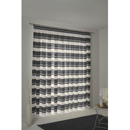 Vorhang WIRTH "Menorca" Gr. 2, grau, B:135cm H:175cm, Baumwolle, Polyester, Gardinen