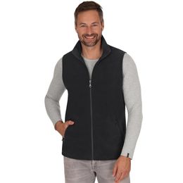 Fleeceweste TRIGEMA "TRIGEMA Fleeceweste", Herren, Gr. L, schwarz, 100% Polyester, Westen