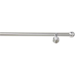 Vorhangstange GOOD LIFE "Bola" Gr. 1, silber (edelstahlfarben), L:120cm Ø:20mm, Metall, Gardinenstangen