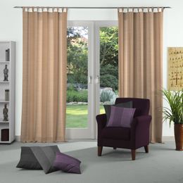 Vorhang WIRTH "Niederau" Gr. 1, rot (apricot), B:132cm H:145cm, Jacquard, Polyacryl, Polyester, Gardinen