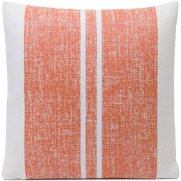 Gözze Kissenhülle GÖZZE "Java" Gr. 1, orange (apricot, weiß), B:40cm L:40cm, Polyester, Obermaterial: 65% Polyacryl, 35% Polypropylen, Kissenbezüge
