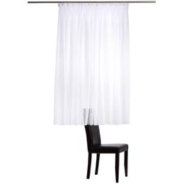 Gardine HOMING "Modesto" Gr. 6, wei&szlig;, B:600cm H:245cm, Polyester, Gardinen, Gardine, Kr&auml;uselgardine, wei&szlig;, transparent, Makrame, Wohnzimmer, Schlafzimmer