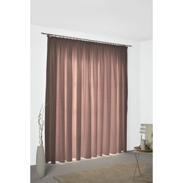Vorhang WIRTH "Torbole" Gr. 1, orange (terra), B:132cm H:145cm, Jacquard, Baumwolle, Polyester, Gardinen