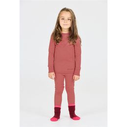 Funktionsshirt ZIGZAG "Funktionswäsche-Set Pattani", Kinder, Gr. 116, rot (rot, rot), 45% Wolle, 45% Polyester, 10% Elasthan, unifarben, normal, Rundhals, Shirts, mit hohem Merinowolle-Anteil
