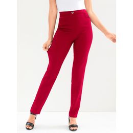 Webhose Classic Basics, Damen, Gr. 20, Kurzgr&ouml;&szlig;en, rot, 72% Viskose, 25% Polyamid, 3% Elasthan, unifarben, lang, Hosen