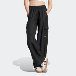 Sporthose adidas originals "ESS WOVEN CARGO", Damen, Gr. M, N-Gr, schwarz, Obermaterial: 100% Polyester, Hosen Sporthose