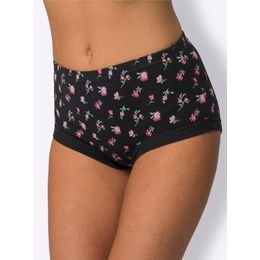Taillenslip, Damen, Gr. 36/38, schwarz (schwarz, gemustert), 100% Baumwolle, Unterhosen