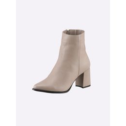 Stiefelette Andrea Conti, Damen, Gr. 37, beige (nude), Leder, Nubukleder, Rindsleder, Schuhe