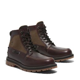 Schnürboots Timberland "BRITTON ROADMID LACE UP BOOT", Gr. 43, burgundy full grain, Leder, Sportlich, Schuhe, Winterstiefel, Schnürstiefel, Winterschuhe