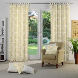 Vorhang WIRTH "Angie" Gr. 1, beige (creme), B:135cm H:145cm, Polyester, Gardinen