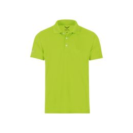 Poloshirt TRIGEMA "TRIGEMA Klassisches Poloshirt COOLMAX", Damen, Gr. L, gelb (lemon), 100% Polyester (recycelt), Shirts