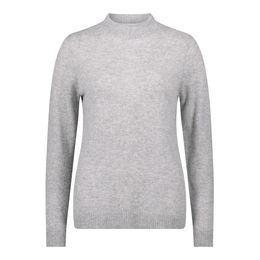 Strickpullover Betty Barclay "Betty Barclay Damen Kaschmir-Pullover mit Stehkragen", Damen, Gr. 36, grau (light silber melange), Strick, Obermaterial: 100% Kaschmir., gerade, Pullover