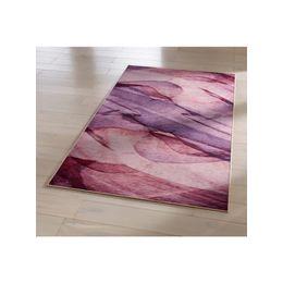 Teppich HEINE HOME Gr. 1, lila, B:50cm H:6mm L:80cm, Kunstfaser, Polyester, Teppiche