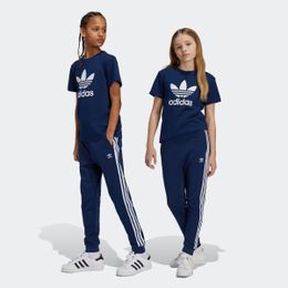 Sporthose adidas originals "TREFOIL PANTS", Mädchen, Gr. 176, N-Gr, blau (nindig), Obermaterial: 70% Baumwolle, 30% Polyester, Hosen