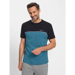 Trainingsshirt Catamaran "Sportshirt", Herren, Gr. 52/54, blau (topas), 60% Baumwolle, 40% Polyester, gemustert, mehrfarbig, Rundhals, Shirts
