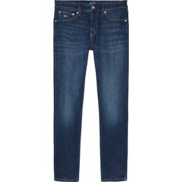 Slim-fit-Jeans Tommy Jeans "Scanton Slim", Herren, Gr. 36, Länge 32, blau (schwarz denim3), Denim/Jeans, Obermaterial: 92% Baumwolle, 6% Polyester, 2% Elasthan, slim fit, Jeans, Slim‑Fit‑Jeans mit mittlerer Leibhöhe, 5‑Pocket‑Design
