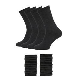 Socken ALBERT SCHÄFER, Herren, Gr. 43, grau (anthrazit), 63% Baumwolle, 34% Polyester, 3% Elasthan, Socken, 30er-Pack mit Atmungsaktivität