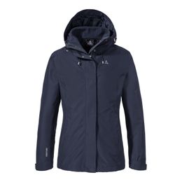 Schöffel 3-in-1-Funktionsjacke SCHÖFFEL "3in1 Jacket Style Okere WMS", Damen, Gr. 48, blau, Obermaterial: 100% Polyester, Jacken, Wasserdicht, winddicht, atmungsaktiv Übergangsjacke