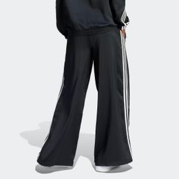 Sporthose adidas originals "SATIN TP WL", Damen, Gr. 38, N-Gr, schwarz, Obermaterial: 97% Polyester, 3% Elasthan, gestreift, Hosen