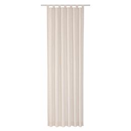 Vorhang WIRTH "Medina" Gr. 1, beige (creme), B:135cm H:145cm, Baumwolle, Polyester, Gardinen