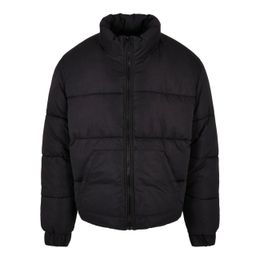 Winterjacke Urban Classics "Urban Classics Herren Cropped Down Jacket", Herren, Gr. L, schwarz, 100% Polyester, unifarben, normal, Rundhals, Jacken