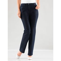 Dehnbund-Jeans COSMA, Damen, Gr. 36, Normalgrößen, blau (blau, stone, washed), 76% Baumwolle, 22% Polyester, 2% Elasthan, unifarben, Jeans