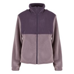 Allwetterjacke Urban Classics "Urban Classics Ladies Double Polarfleece Jacket", Damen, Gr. L, lilanight, fadedlila, 94% Polyester, 6% Elasthan, unifarben, relaxed fit, amerikanischer Ausschnitt, Jacken