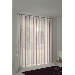 Vorhang WIRTH "Nicole" Gr. 5, orange (terra), B:300cm, Polyester, Gardinen, Store
