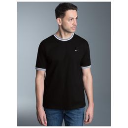 T-Shirt TRIGEMA "TRIGEMA T-Shirt in Piqué-Qualität", Herren, Gr. L, schwarz, 100% Baumwolle, Shirts