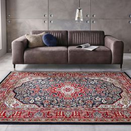 Teppich Hanse Home "Skazar Isfahan" Gr. 3, blau (navy), B:120cm H:9mm L:170cm, Polypropylen (PP), Teppiche, Kurzflor, Orient, Läufer, Vintage, Esszimmer, Wohnzimmer, Flur