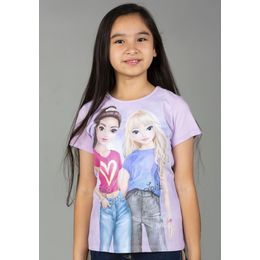 Top Model Kurzarmshirt TOPMODEL "TOPModel Kurzarmshirt", Mädchen, Gr. 128, lila (orchid bloom), Obermaterial: 100% Baumwolle, Basic, regular fit, Rundhals, Shirts