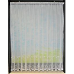 Gardine Stickereien Plauen "D&uuml;ne" Gr. 9, wei&szlig; (wei&szlig;, beige), B:450cm H:250cm, Sabl&eacute;, Polyester, Gardinen, Gardine