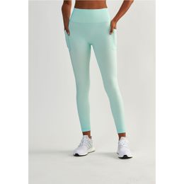 Trainingstights BESHAPED "Lift Me Up", Damen, Gr. XS, US-Gr&ouml;&szlig;en, gr&uuml;n, 90% Nylon, 10% Elasthan, unifarben, lang, Hosen, mit atmungsaktiver Eigenschaft