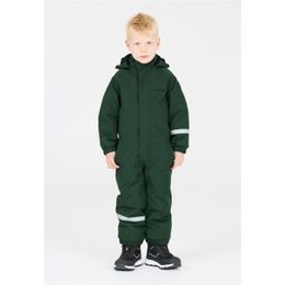Schneeoverall ZIGZAG "Vally", Kinder, Gr. 104, grün (tannengrün), 100% Polyester, lang, Overalls, mit wasser- und winddichter TPU-Membran