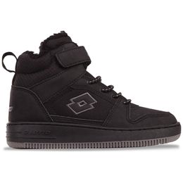 Sneaker Lotto, Kinder, Gr. 25, schwarz, Synthetik, Textil, Sportlich, Schuhe, - mit kuschelig-warmem Teddyfutter