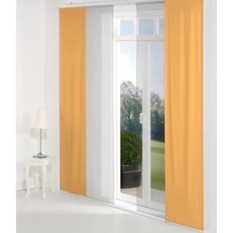 Schiebegardine WIRTH "Neufahrn" Gr. 1, rot (apricot), B:60cm H:145cm, Jacquard, Polyacryl, Polyester, Gardinen, Inkl. Befestigungszubehör