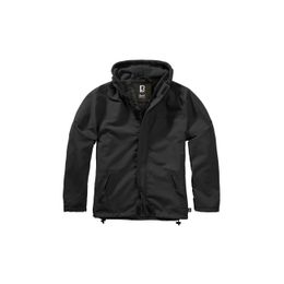 Allwetterjacke Brandit "Brandit Herren Windbreaker Frontzip", Herren, Gr. S, schwarz, 100% Polyester, unifarben, normal, ohne Ausschnitt, Jacken