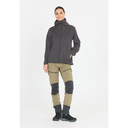 Outdoorjacke WHISTLER "Bowen", Damen, Gr. 46, grau (dunkelgrau), 100% Polyester, unifarben, normal, hoch geschlossener Ausschnitt, Jacken Outdoorjacke, mit 4-Wege-Stretch