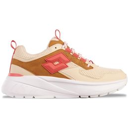 Sneaker Lotto, Damen, Gr. 36, braun (camel, coral), Kunstfaser, Synthetik, mehrfarbig, Schuhe Sneaker, - besonders leicht & bequem