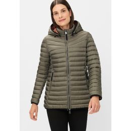 Fuchs & Schmitt Steppjacke FUCHS SCHMITT "Steppjacke", Damen, Gr. 46, grün (oliv), Web, Obermaterial: 100% Polyamid, unifarben, regular fit normal, Rundhals, eingesetzt gerader Abschluss, Jacken, mit abnehmbarer Kapuze, Topseller