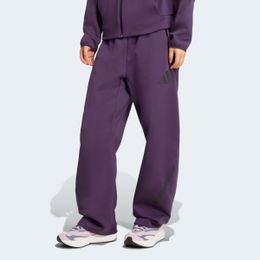 Sporthose adidas Sportswear "W Z.N.E. BAR PT", Damen, Gr. L, N-Gr, aurora plum, Obermaterial: 57% Polyester, 43% Baumwolle, Hosen Sporthose