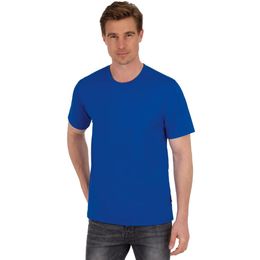 T-Shirt TRIGEMA "TRIGEMA T-Shirt aus 100% Baumwolle", Herren, Gr. L, blau (royal), 100% Baumwolle, Basic, Shirts