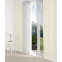 Schiebegardine WIRTH "Neufahrn" Gr. 1, beige (creme), B:60cm H:145cm, Jacquard, Polyacryl, Polyester, Gardinen, Inkl. Befestigungszubeh&ouml;r