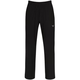 Jerseyhose TRIGEMA "TRIGEMA Freizeithose mit elastischer Kordel", Damen, Gr. L, US-Größen, schwarz, 74% Nylon, 26% Elastan, Hosen