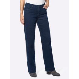 Bequeme Jeans Classic Basics, Damen, Gr. 38, Normalgrößen, blau (blau, stone, washed), 81% Baumwolle, 17% Polyester, 2% Elasthan, unifarben, lang, Jeans