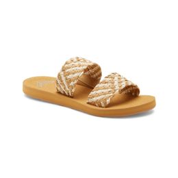 Sandalette Roxy "Porto", Damen, Gr. 8(38), beige (natural), Obermaterial: 60% Kunstharz, 40% Baumwolle / Futter: N/A / Au&szlig;ensohle: 100% TPR, Schuhe Sandalette
